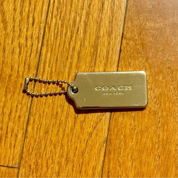Coach | Accessories | Coach New York Gold Metal Hang Tag Fob Key Chain ...